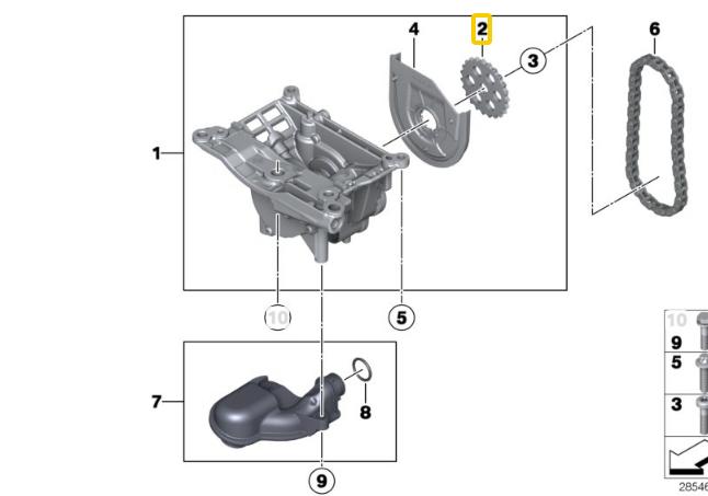 Nuova Genuna Pompa Olio Bmw N57 Pignone Z=23 11417812449