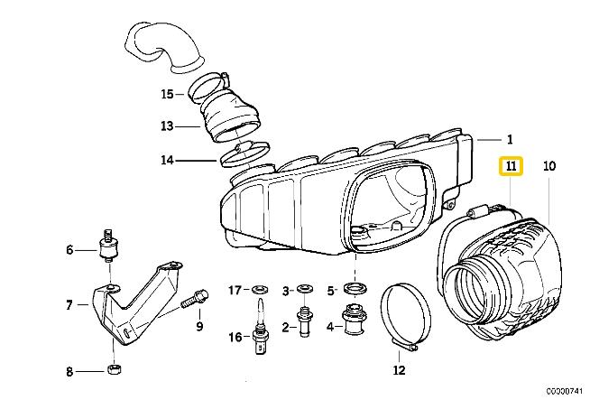 Morsetto tubo raffreddamento radiatore radiatore originale BMW E36 Z3 Cabrio Coupé OEM 11611318378