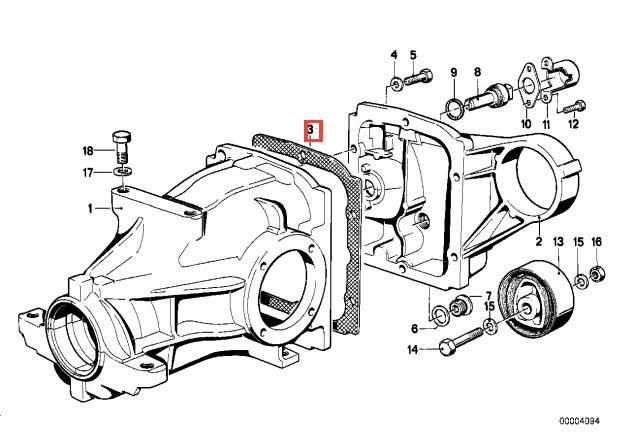 BMW 318i 318is 318ti Z3 1984 - 1999 guarnizione - coperchio differenziale Victor Reinz